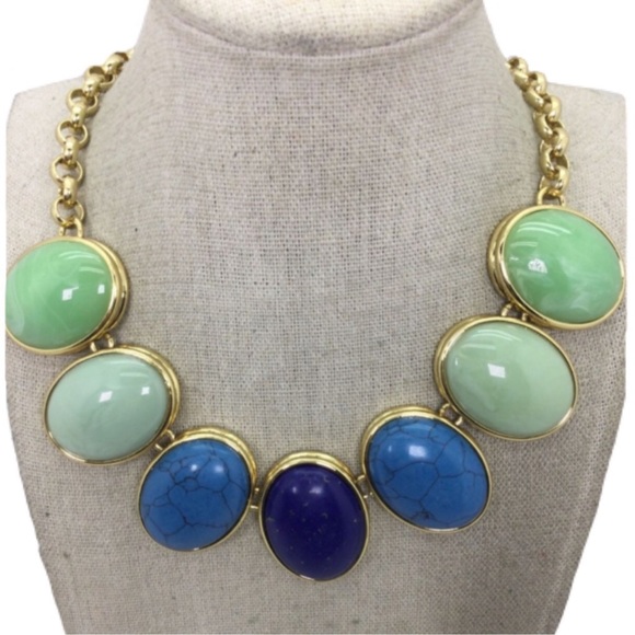 Talbots | Jewelry | Talbots Brand Beautiful Green And Blue Cabachon ...